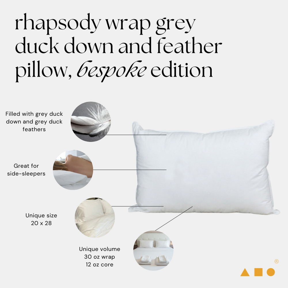 rhapsody wrap down and feather bespoke pillow | down etc
